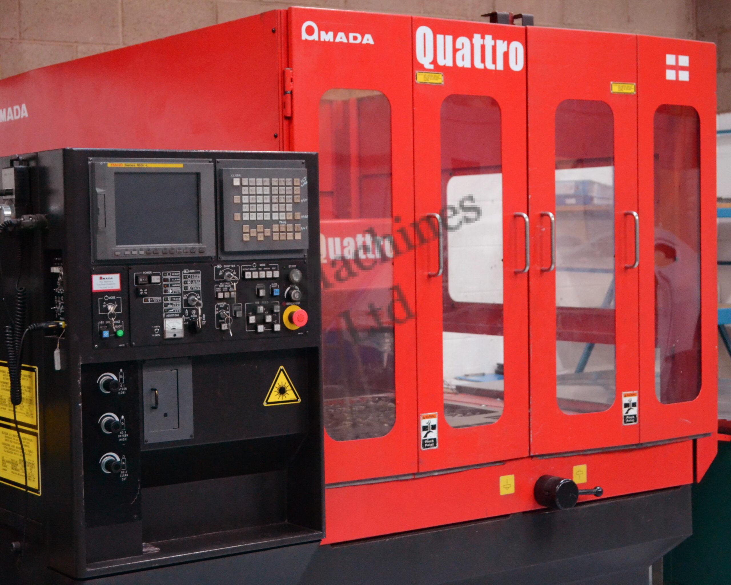 AMADA QUATTRO 1kW LASER CUTTING MACHINE - JR Machines Limited